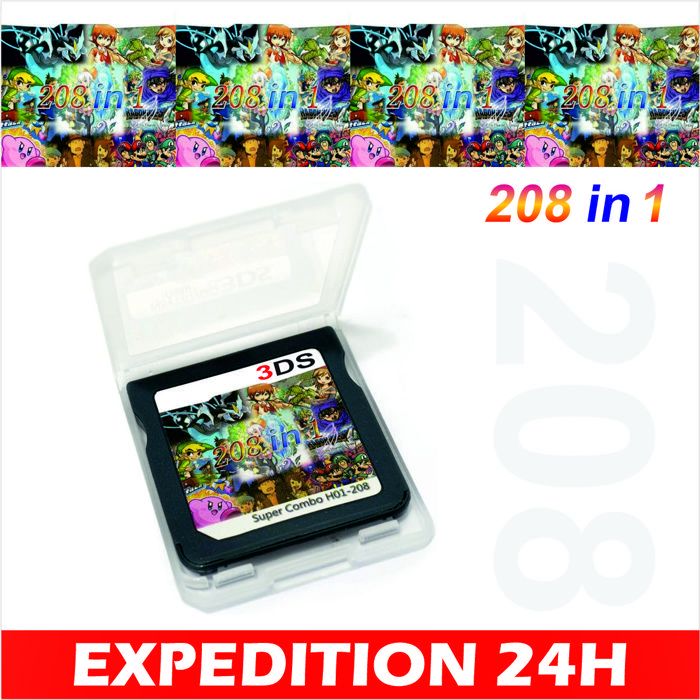 208 Games in 1 NDS Game Pack Card Super Combo Pokemon Mario Album ...