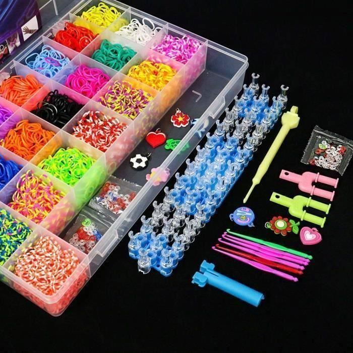 Loom Bands Élastiques - Keeper - DIY - 4400 Bandes - Multicolores ...