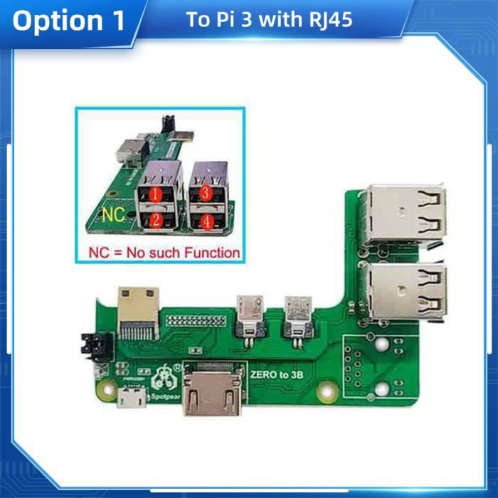 PI3 avec RJ45 - Adaptateur Raspberry Pi ontarivers Raspberry Pi 4B 3B ...