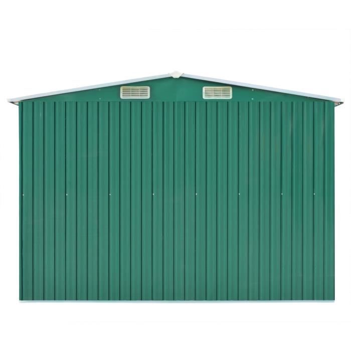 Akozon Abri de jardin 257x489x181 cm Métal Vert - 7891450252292 ...
