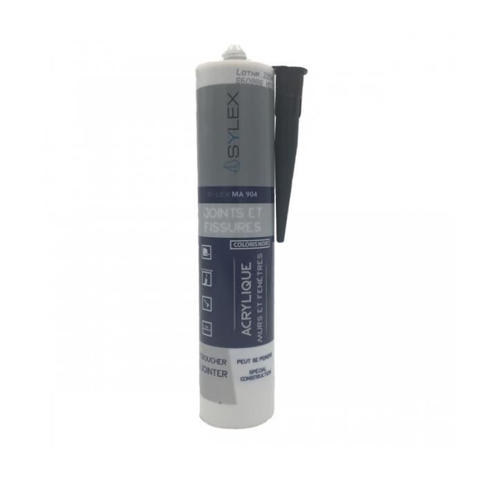 Mastic acrylique - SYLEX - MA 904 - Noir - Haute élasticité - Étanche ...