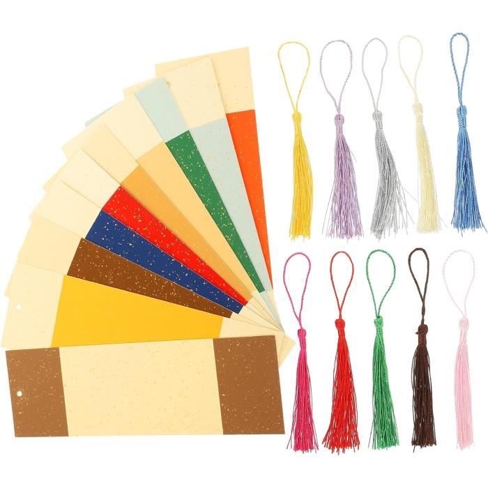 10 Ensembles Papier Doux Carte Signet Gland Garniture Signets ...