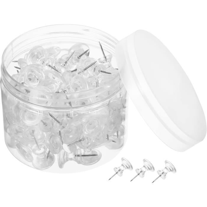 Grand Punaises, 100 Paquet Plastique Tête Pouce Punaises Acier Pointe ...