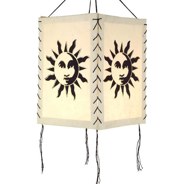 Abat-jour Suspendu en Papier Lokta, Lampe Couverture en Papier Fait ...