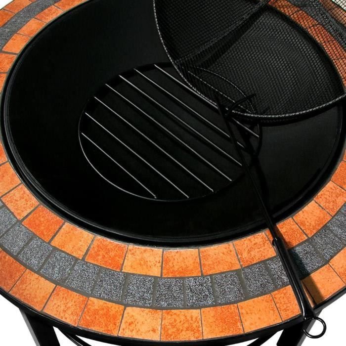Foyers extérieurs et braséros Braséro mosaïque Fuoco Brasero Grill ... Foyers extérieurs et braséros Braséro mosaïque Fuoco Brasero Grill ...