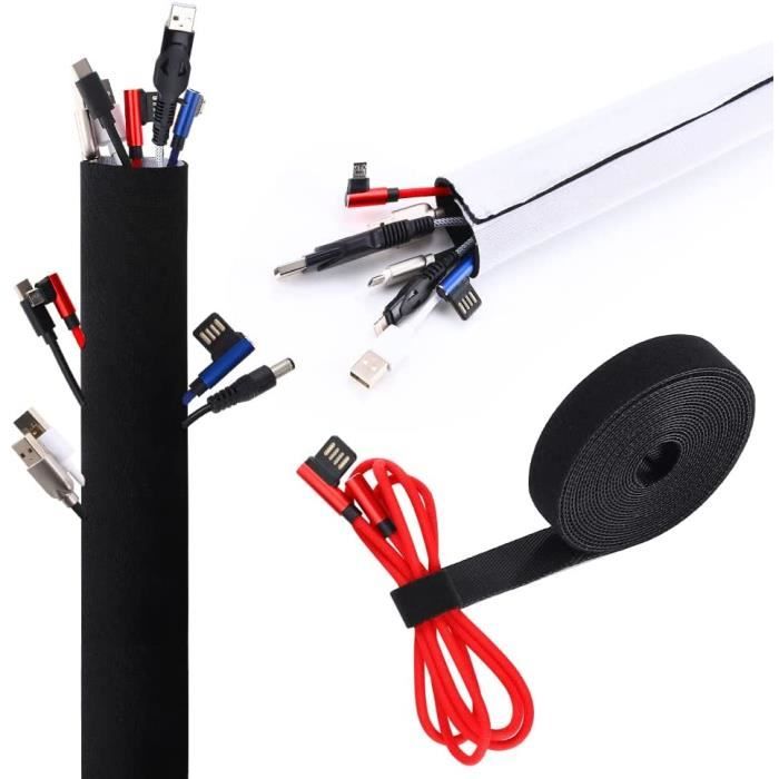Cache Cable300cm Néoprène Cable Rangement avec Nylon Attache CableRange ...