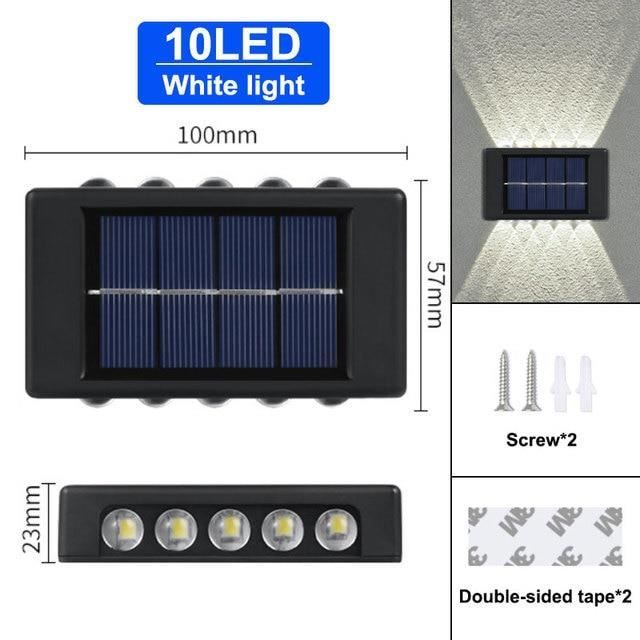 Émettre de la couleur 10LED White Light Puissance 4 PCS Applique murale solaire imperméable ...