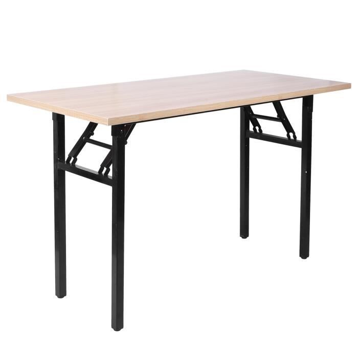 Table de travail pliante en bois portative de table d'écriture de ...