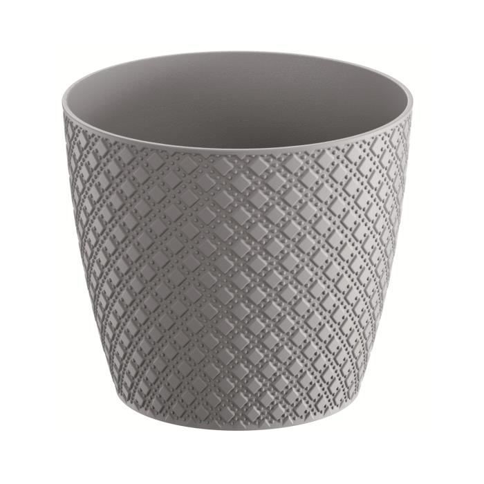 Prosperplast Pot de fleurs 3,5L Orient DOR190 gris - Cdiscount Jardin