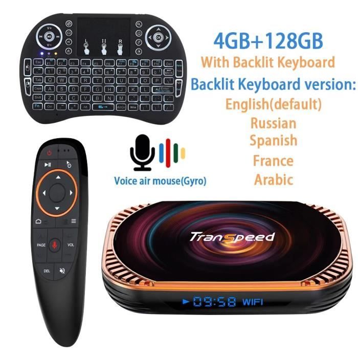 Box multimedia - Transpeed - Amlogic S905X4 - 8K - WiFi rapide ...