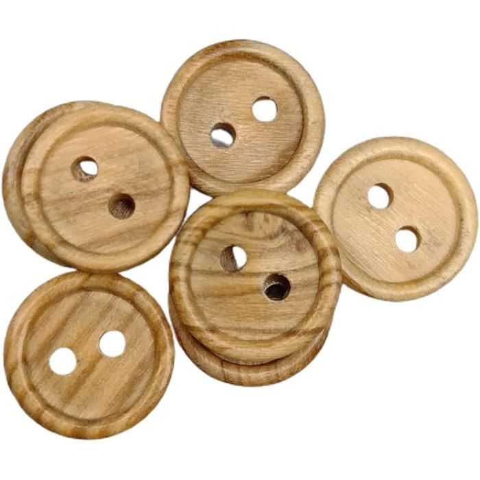 Boutons eois d'olive - 2 trous - Différentes tailles (10, 12, 15, 18 ...