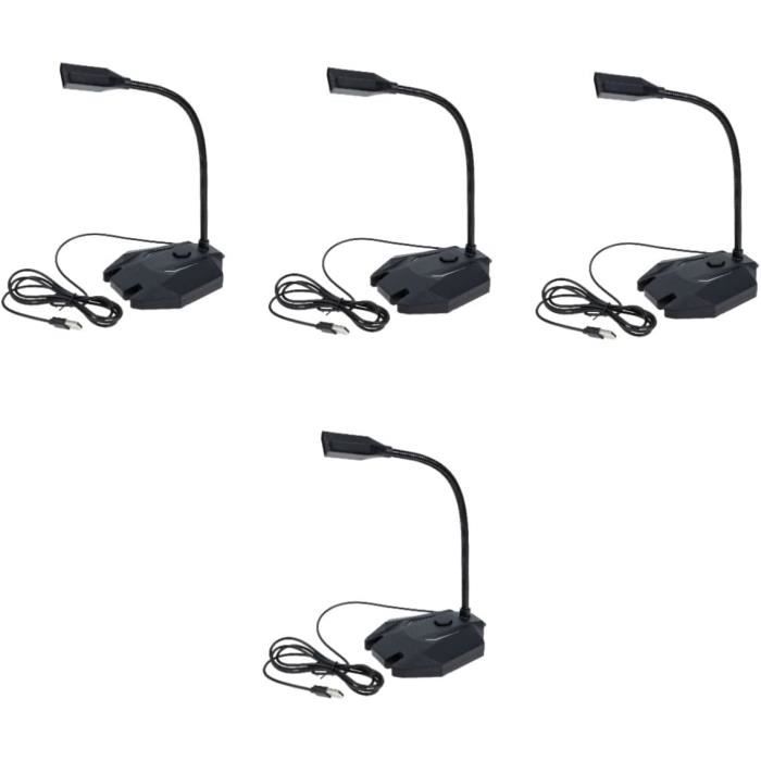 4 Pièces Microphone Micro De Table D'Ordinateur Micro De Chat Micro ...