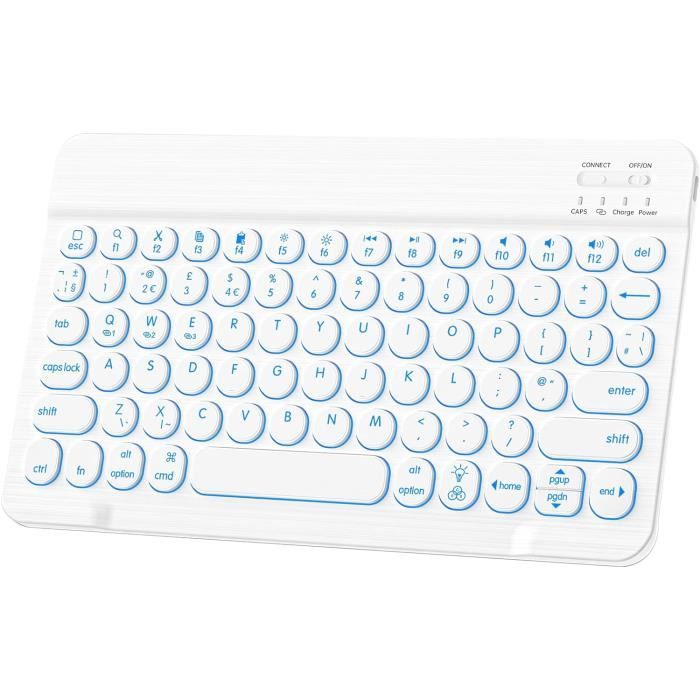 Clavier Bluetooth Sans Fil, Qwerty Uk, Clavier Rétroéclairé Pour Ipad ...