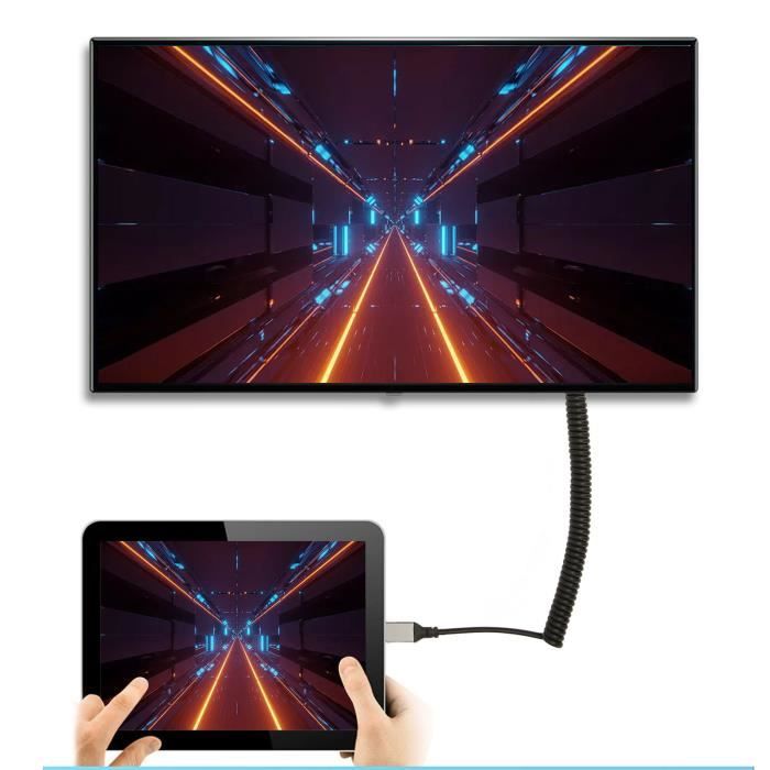 LMC- Câble adaptateur à ressort d'interface multimédia HD Mciro Câble ...