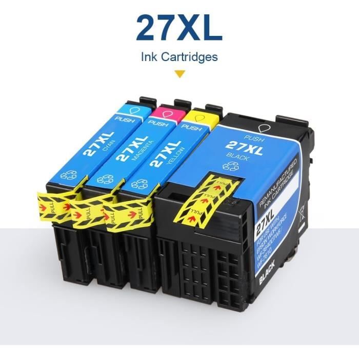 27Xl Cartouches D'Encre Compatible Pour Epson 27 27Xl Pour Epson Workforce Pro Wf-3620Dwf Wf ...