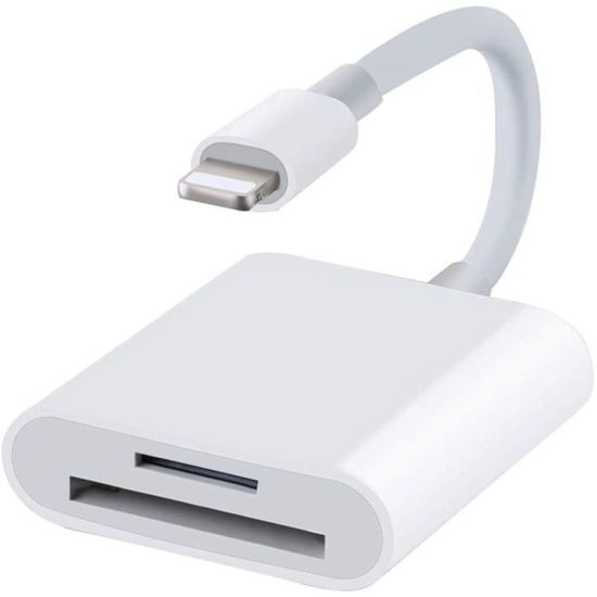 Lecteur de carte SD Lightning vers iPhone Blanc - Lecteur de carte SD Label - Cdiscount Informatique