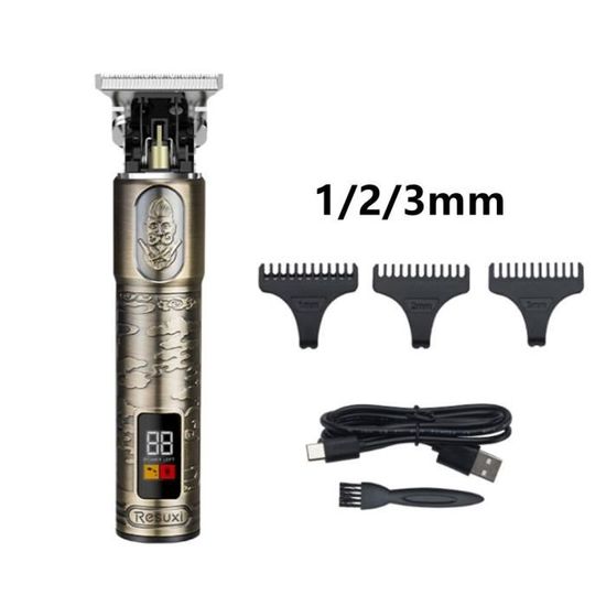 Couleur or Tondeuse à Cheveux Électrique T9 Pour Hommes, Rasoir Sans Fil Pour Barbe et Barbier à ...