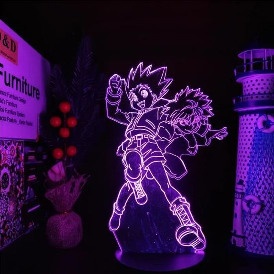 Lampe 3D Hunter X Hunter Killua Gon Hisoka Chrollo Feretailers ...