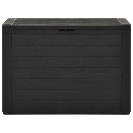 BEL Boîte de rangement de jardin Coffres de jardin Anthracite 78x44x55 ...