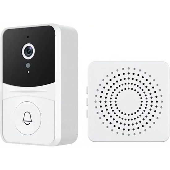 Sonnette Vidéo Smart Ring, Caméra De Sonnette Vidéo Sans Fil Audio 2 Voies Avec Carillons ...