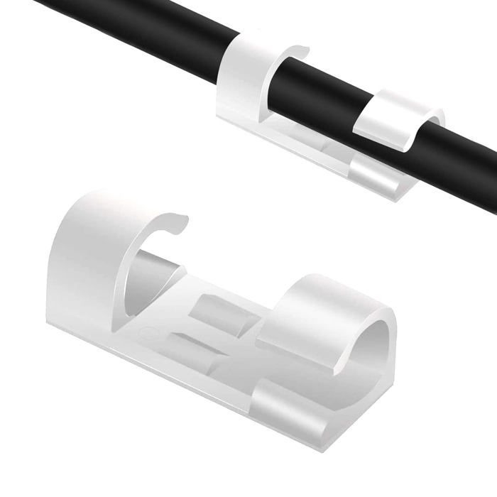 Clips Câble[20 Pièces], Clips Rangement De Câble, Clips De Câble ...