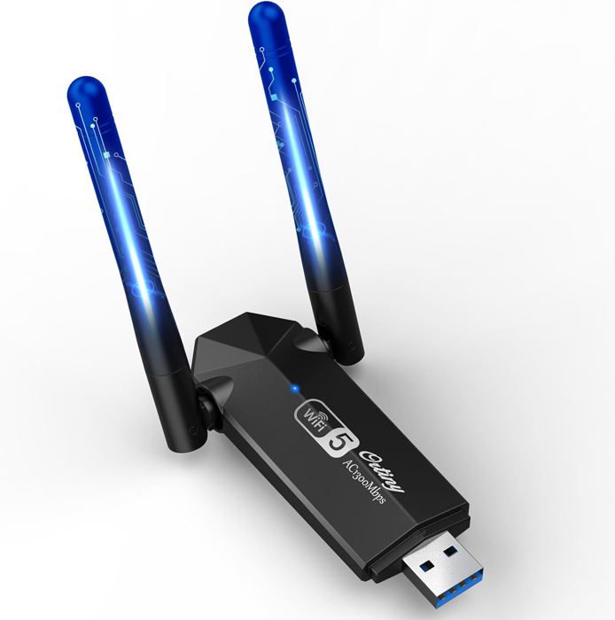 Cle WiFi Puissante AC1300Mbps Adaptateur, USB 3.0 Double Bande Dongle WiFi 2.4G / 5GHz ...