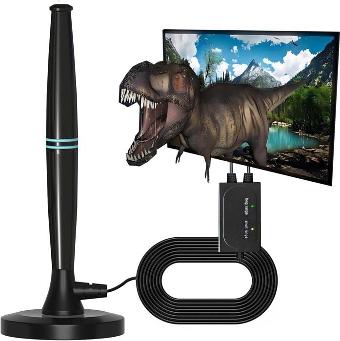 Rewave Antenne TV DVB-T2 Freeview numérique intérieure avec signal fort ...