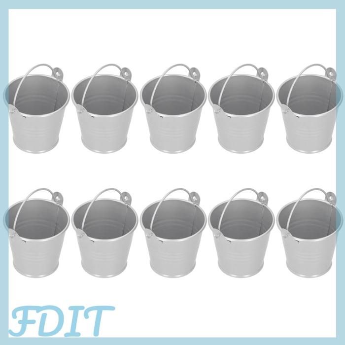 Fdit Pot de fleurs en fer 10pcs Pot de Fleur Mini Pot de Plantes ...