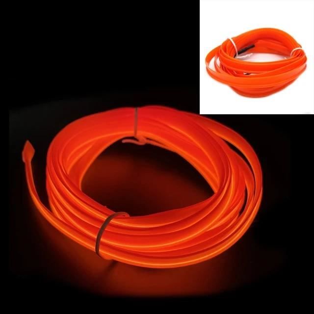 Bande lumineuse LED fluo - 3m - Orange - 1/2/3/5 mètres - Installation ...