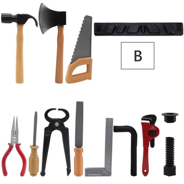 14pcs enfants bricolage ensemble d'outils de construction en plastique ...