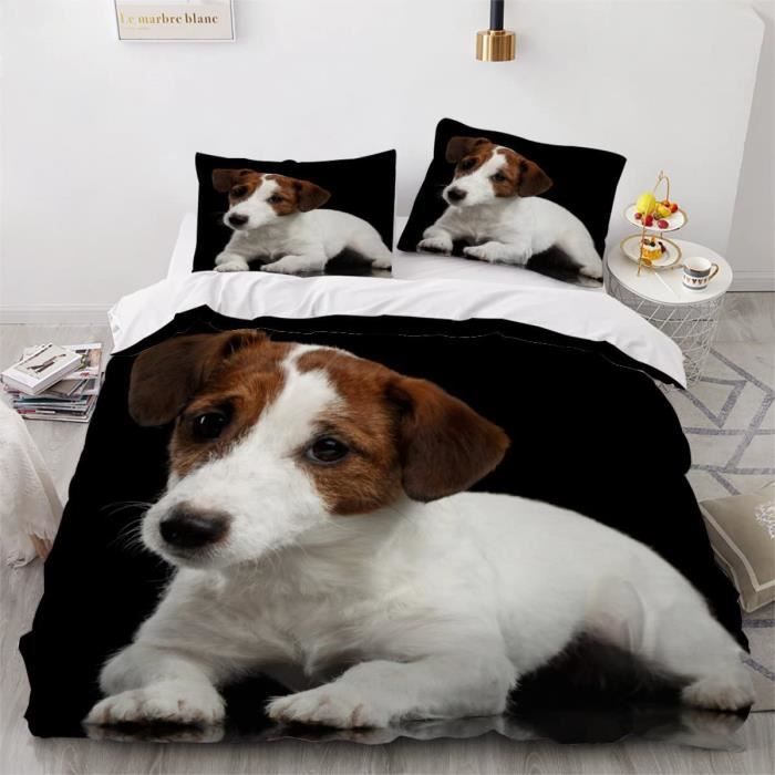 Parure de lit Jack Russell Terrier Housse de Couette Enfant Microfibre ...