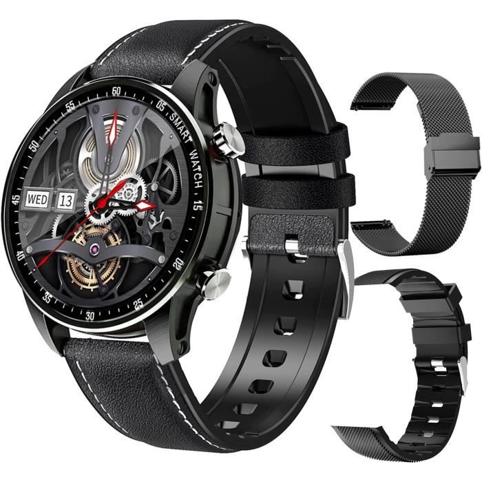 Montre Connectée Homme Avec Température Corporelle, Appels Bluetooth ...