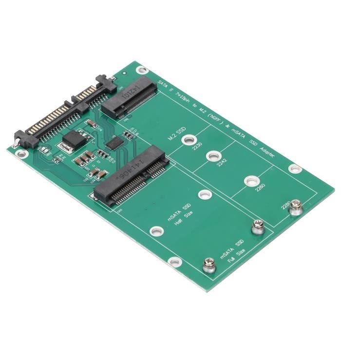 Garosa carte adaptateur combinée 2 en 1 Adaptateur M.2 NGFF vers SATA Stable Pratique Durable ...