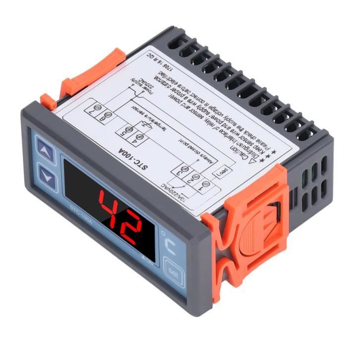 GOTOTOP régulateur de température numérique Contrôleur de température à affichage numérique PC ...