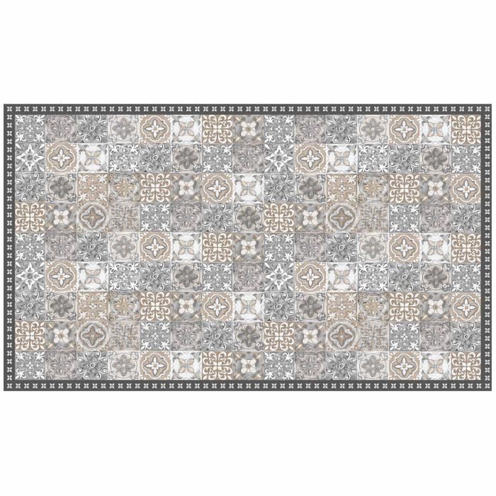 Tapis rectangle 100 x 170 cm vinyle alicante Naturel - Cdiscount Maison
