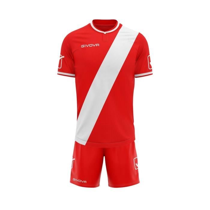 Ensemble maillot et short Givova Plate - red/white - M - Cdiscount Sport