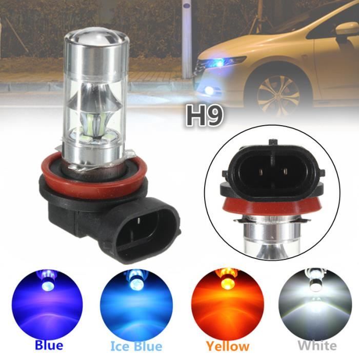 LED Ampoules H9 | Bleu | 2PCS H8 - H11 9006 - HB4 H7 9005 - HB3 H10 H9 ...