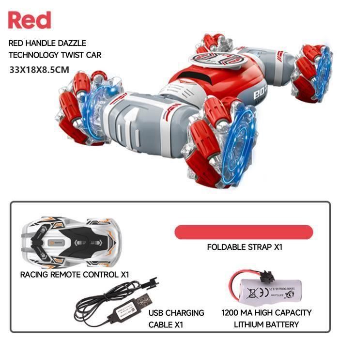 Activité-Jouet de voiture télécommandé de torsion de cascade Rouge pour enfants induction de ...