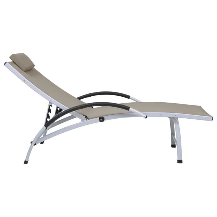 Chaise longue - SURENHAP - J14656 - Aluminium - Dossier réglable ...
