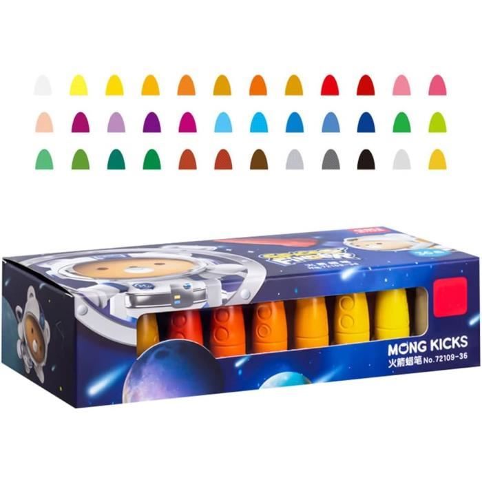 Crayons De Couleur Enfant,Crayons En Forme De Tête De Fusée Crayons De ...