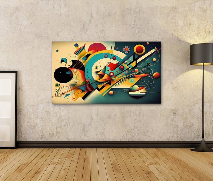 Tableau sur Toile Peinture Abstraite numérique Affiche Poster Murale ...