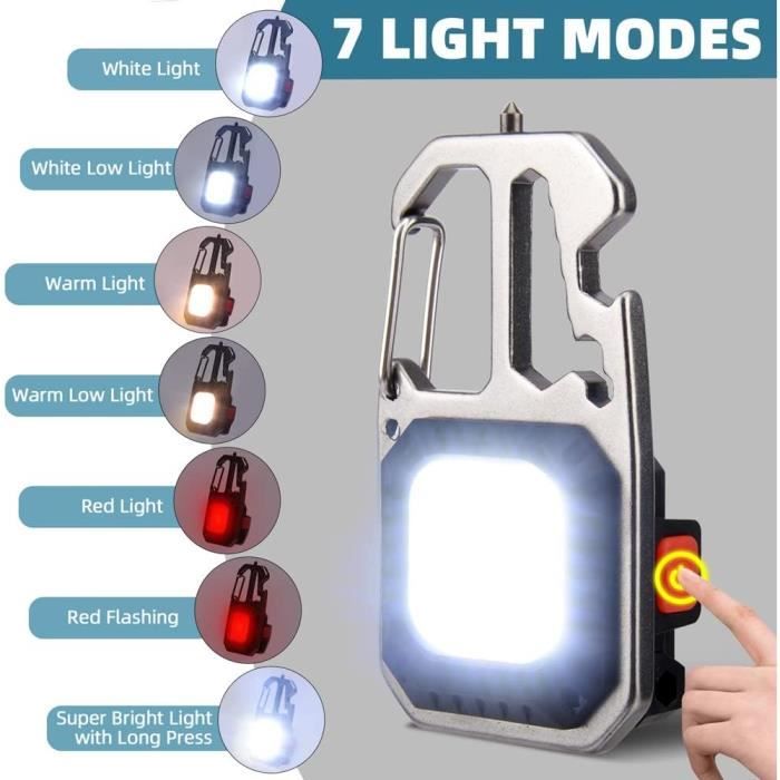 Mini Lampe De Poche Led Portable, 7 Modes De Lumière Rechargeable ...