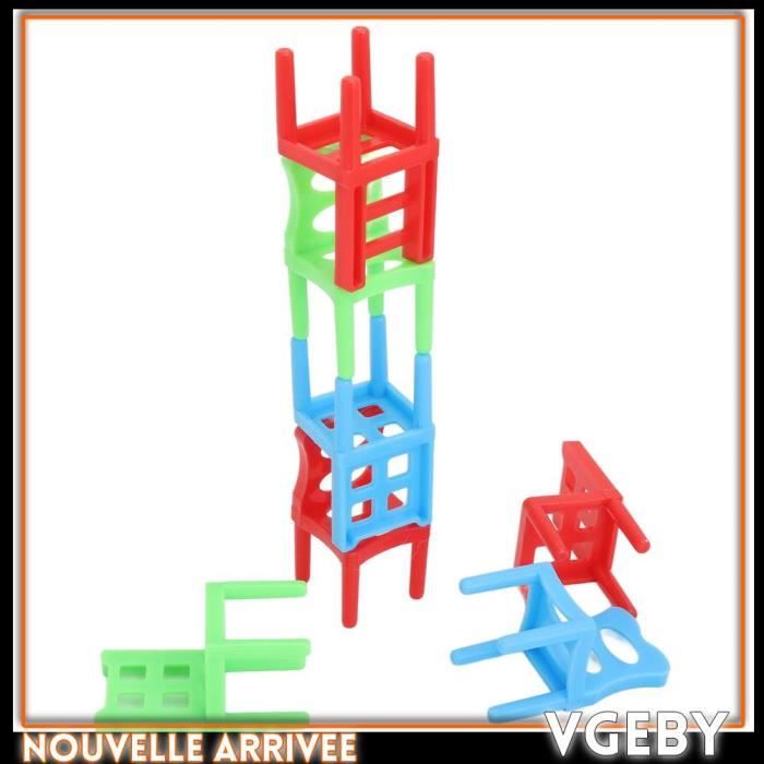 Jeu de chaises empilables VGEBY - 18 chaises en plastique et 4 verres ...