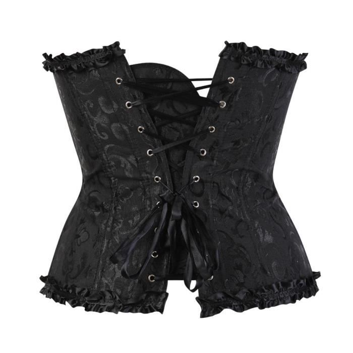 Corset victorien blanc avec bordure en dentelle pour femme,corsets ...