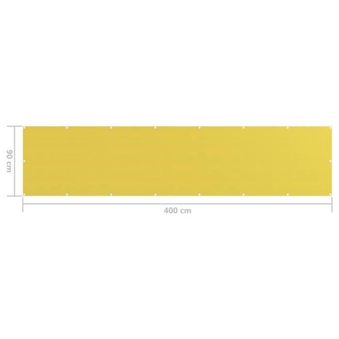 VidaXL Écran de balcon Jaune 90x400 cm PEHD - Cdiscount Sport