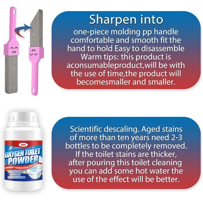 Pierre ponce pour le nettoyage de cuvette de toilettes, bâton à récurer ...