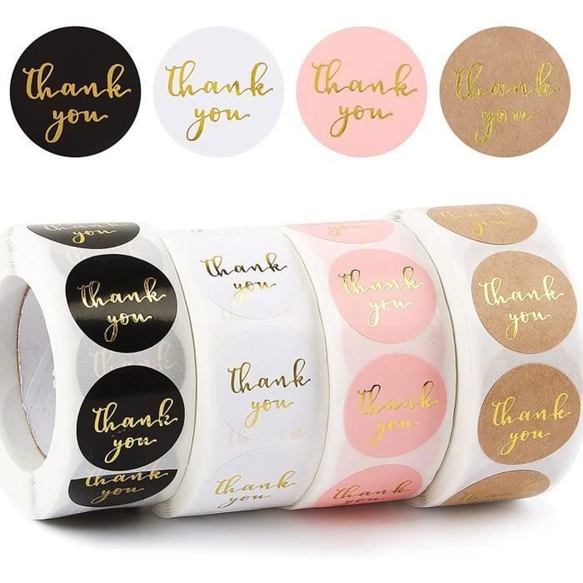 2000pcs 2.5cm Thank You Sticker,Merci Stickers Autocollants Ronds Auto ...