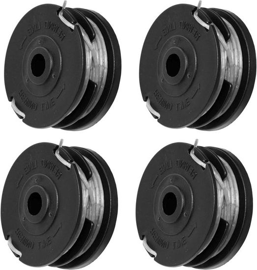 Lot de 4 bobines de rechange pour tondeuse à gazon Greenworks en nylon double couche grise ...