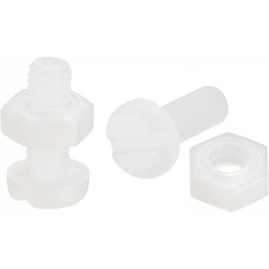 Sourcing Map 20 Paires Vis Écrou Assortiment M3x8mm Fente Tête ...