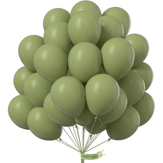 Lot De 50 Ballons Vert Sauge De 25,4 Cm Pour Décoration De Fête ...